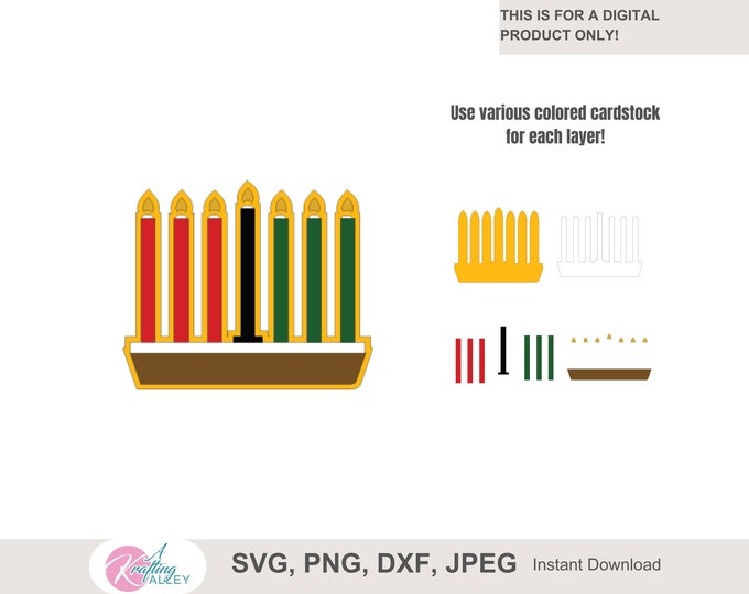 Kwanzaa Kinara 783-B525 Stencil - Etsy