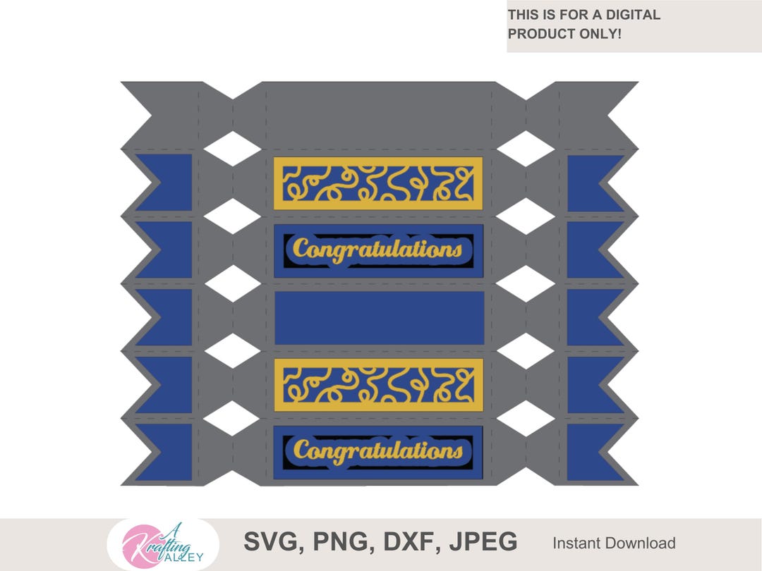 Happy Mardi Gras 3D Cracker Box SVG for Mardi Gras Treats Digital File ...