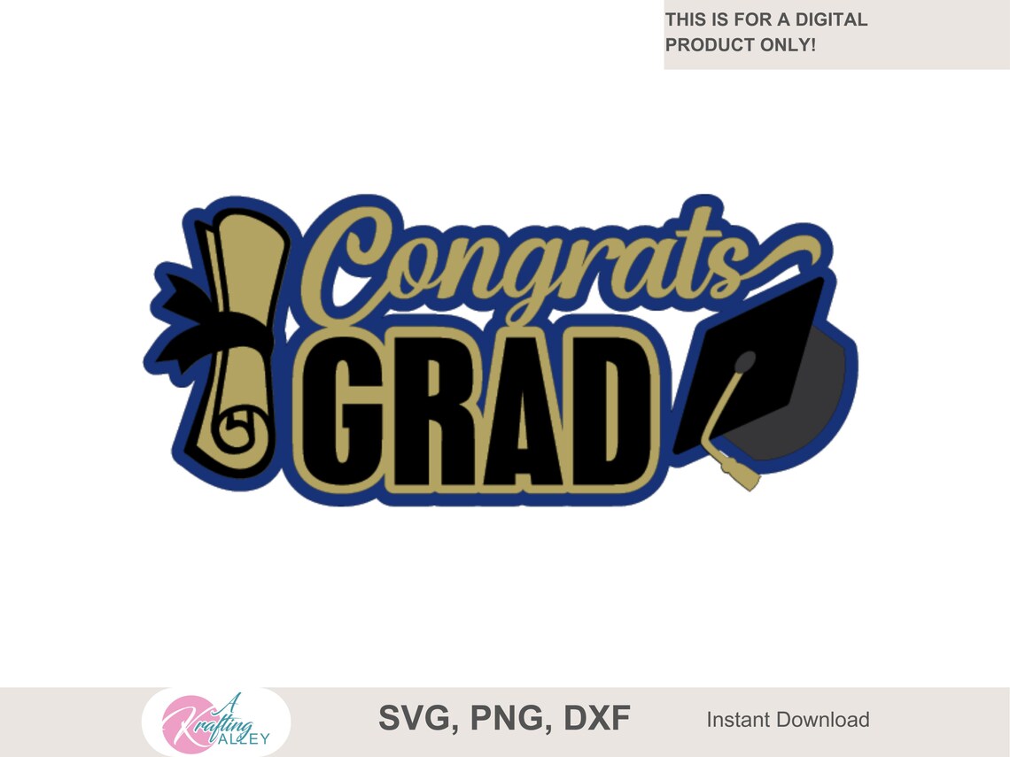 Congrats Grad Cake Topper SVG Congratulations Graduate Customized ...