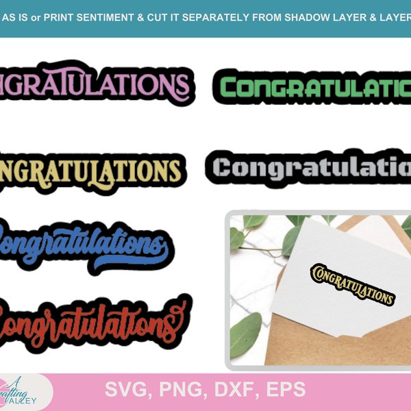 Congratulations Word Svg - Etsy