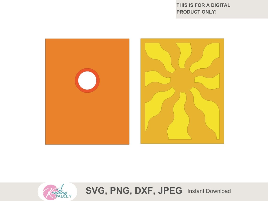 Sun Rays Stencil SVG File Multi Layered Stencil Digital Cut File Summer ...