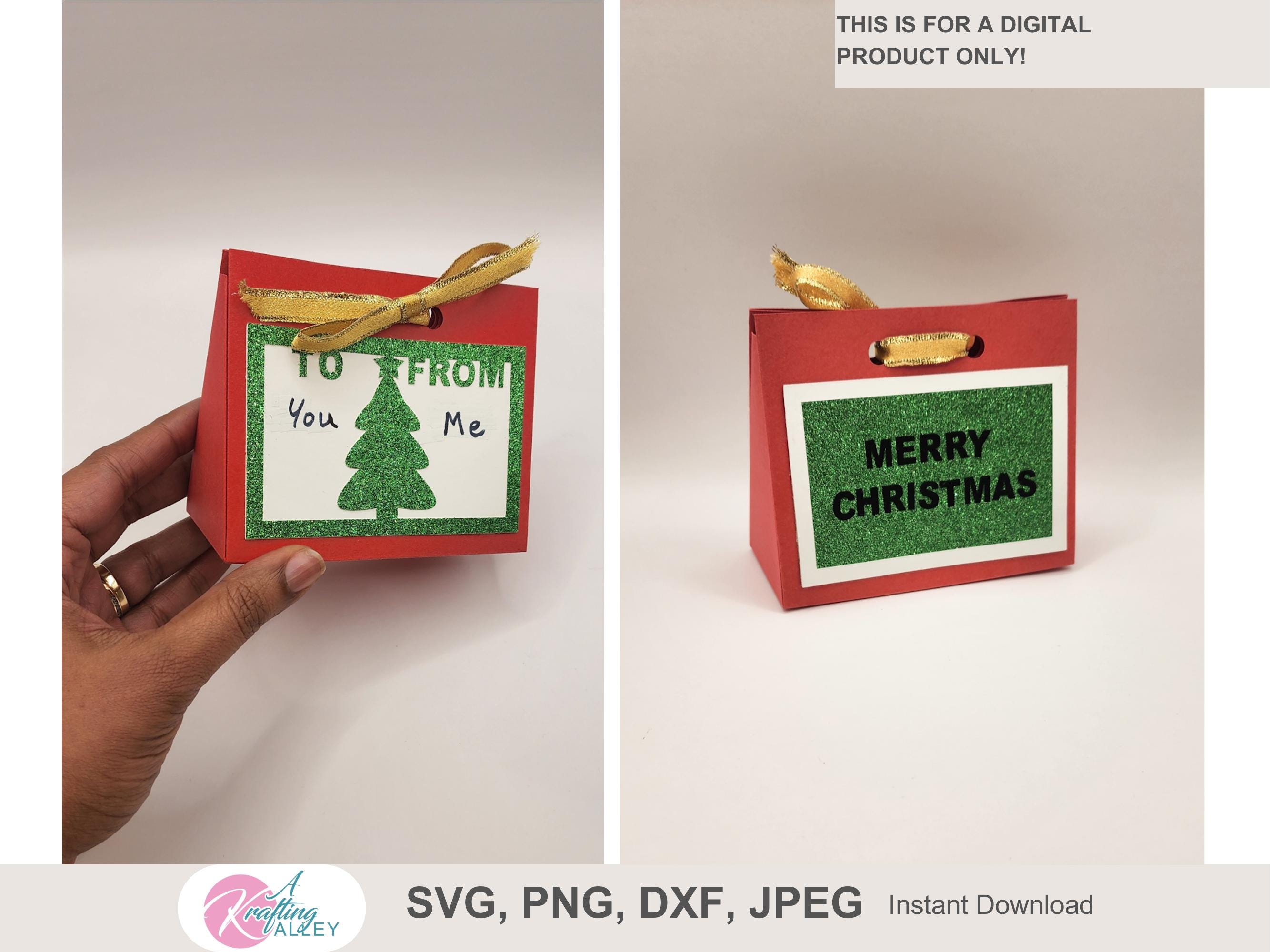 Merry Christmas 3D Gift Card Box SVG for Christmas Gift Card Holder ...