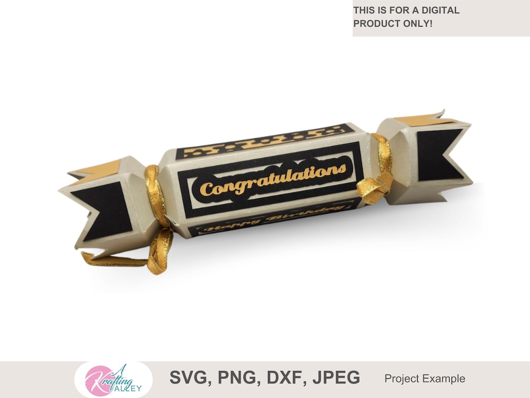 Congratulations 3D Cracker Box SVG for Congrats Treats Digital File ...