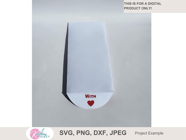 Slimline Envelope With Love Flap SVG Card Envelope Design With Scallop ...