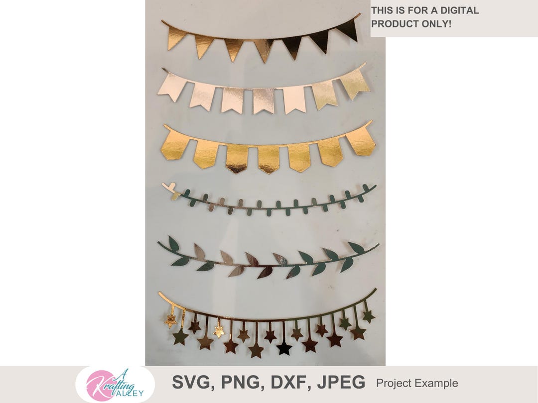 Various Streamer Banner Designs Bundle SVG File Different Digital PNG ...