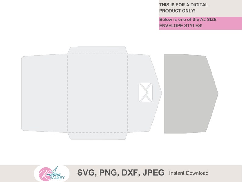 A2 Size Card Envelope SVG Bundle 3 Different Envelope Designs With ...