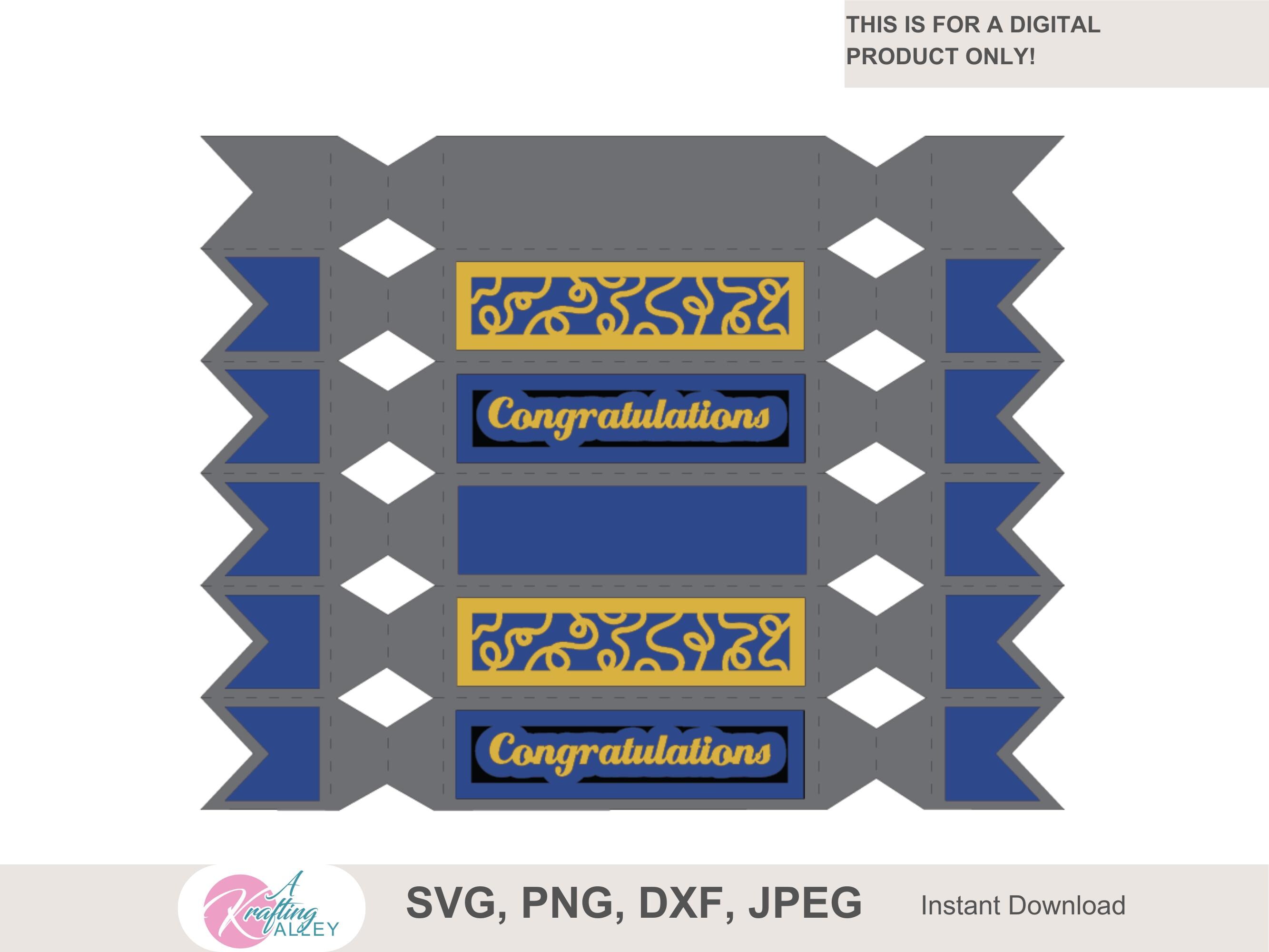 Congratulations 3D Cracker Box SVG for Congrats Treats Digital File ...