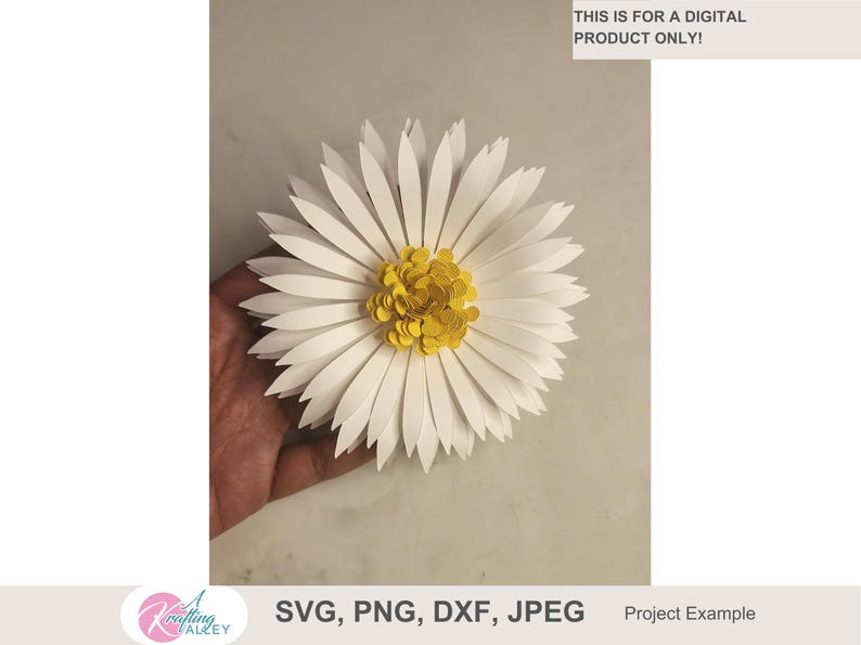 3D Daisy SVG, Paper Flower Digital File, Dimensional Paper Daisy SVG ...