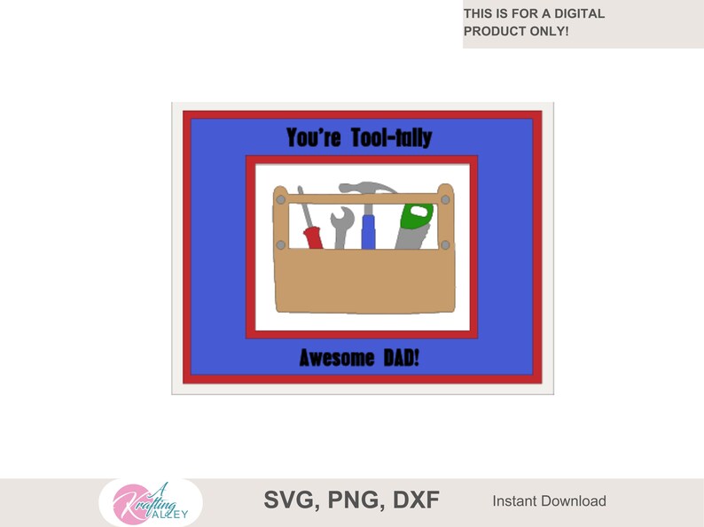 Father's Day Card SVG Tool-tally Totally Awesome Dad SVG Greeting Card ...