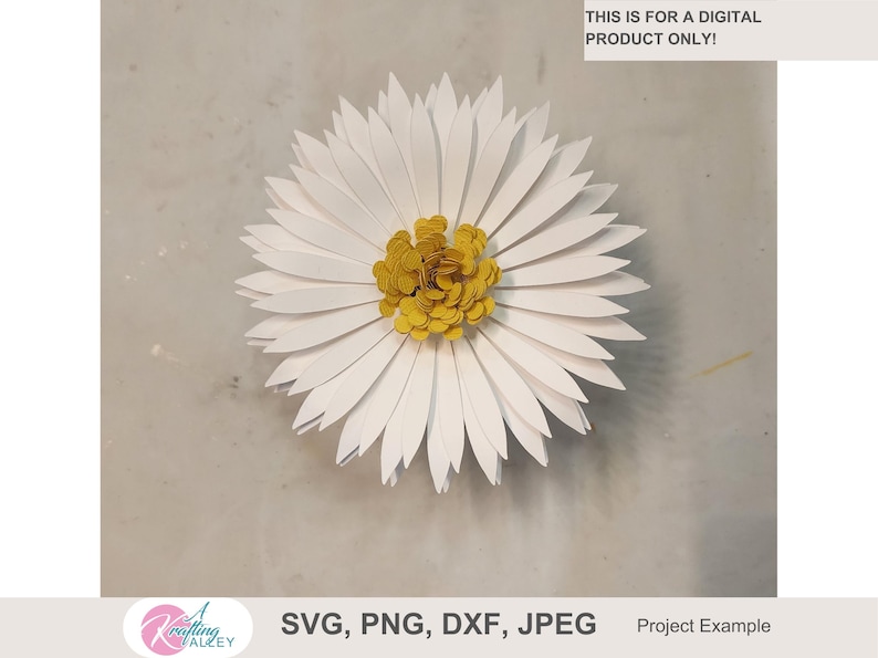 3D Daisy SVG, Paper Flower Digital File, Dimensional Paper Daisy SVG ...