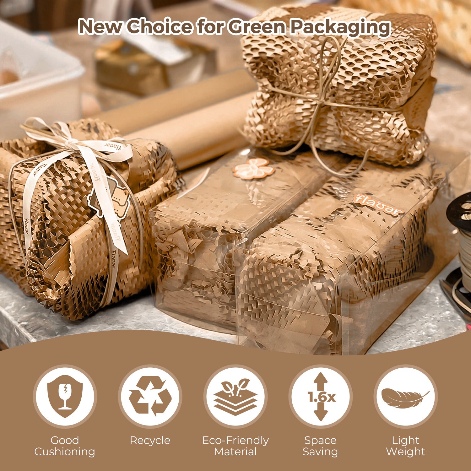 Brown Honeycomb Packing Paper for Moving Shipping Supplies With 16 ...