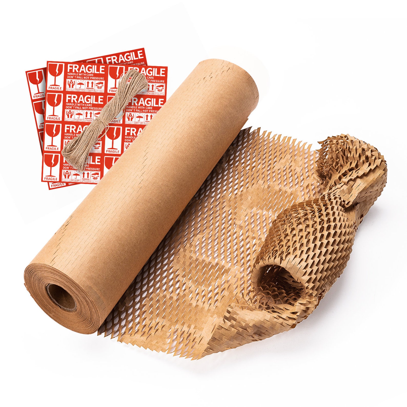 Brown Honeycomb Packing Paper for Moving Shipping Supplies With 16 ...