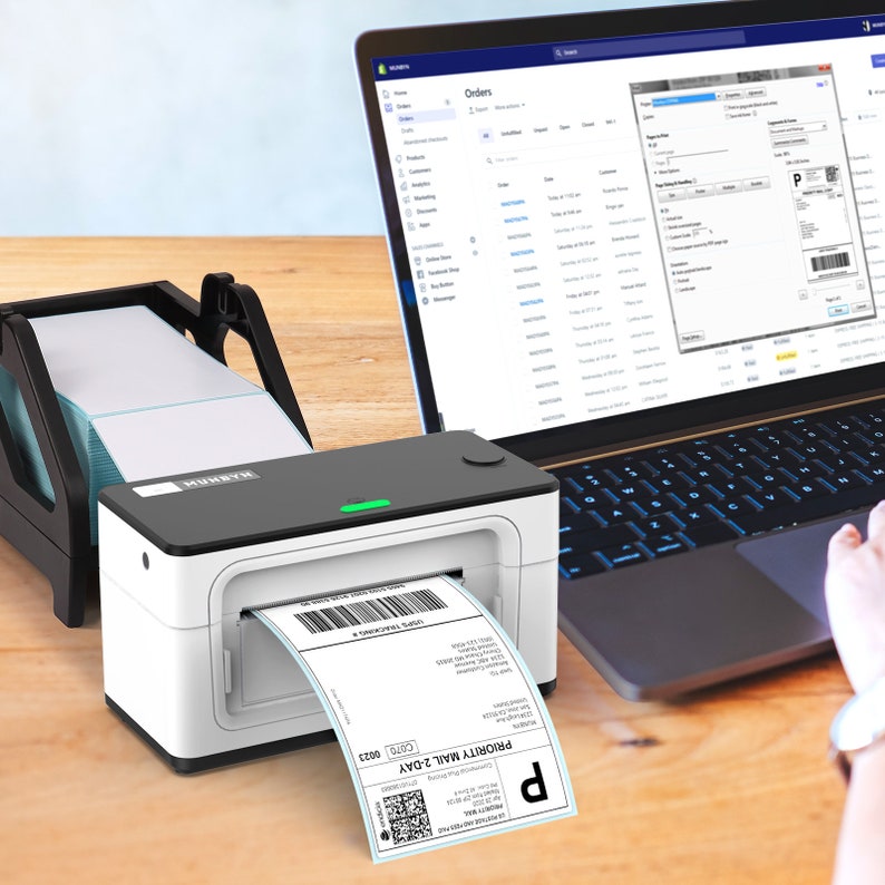 MUNBYN Thermal Label Holder Sticker Printer Stand for Roll & - Etsy