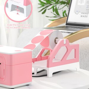 MUNBYN Thermal Label Holder, Sticker Printer Stand for Roll & Fanfold ...