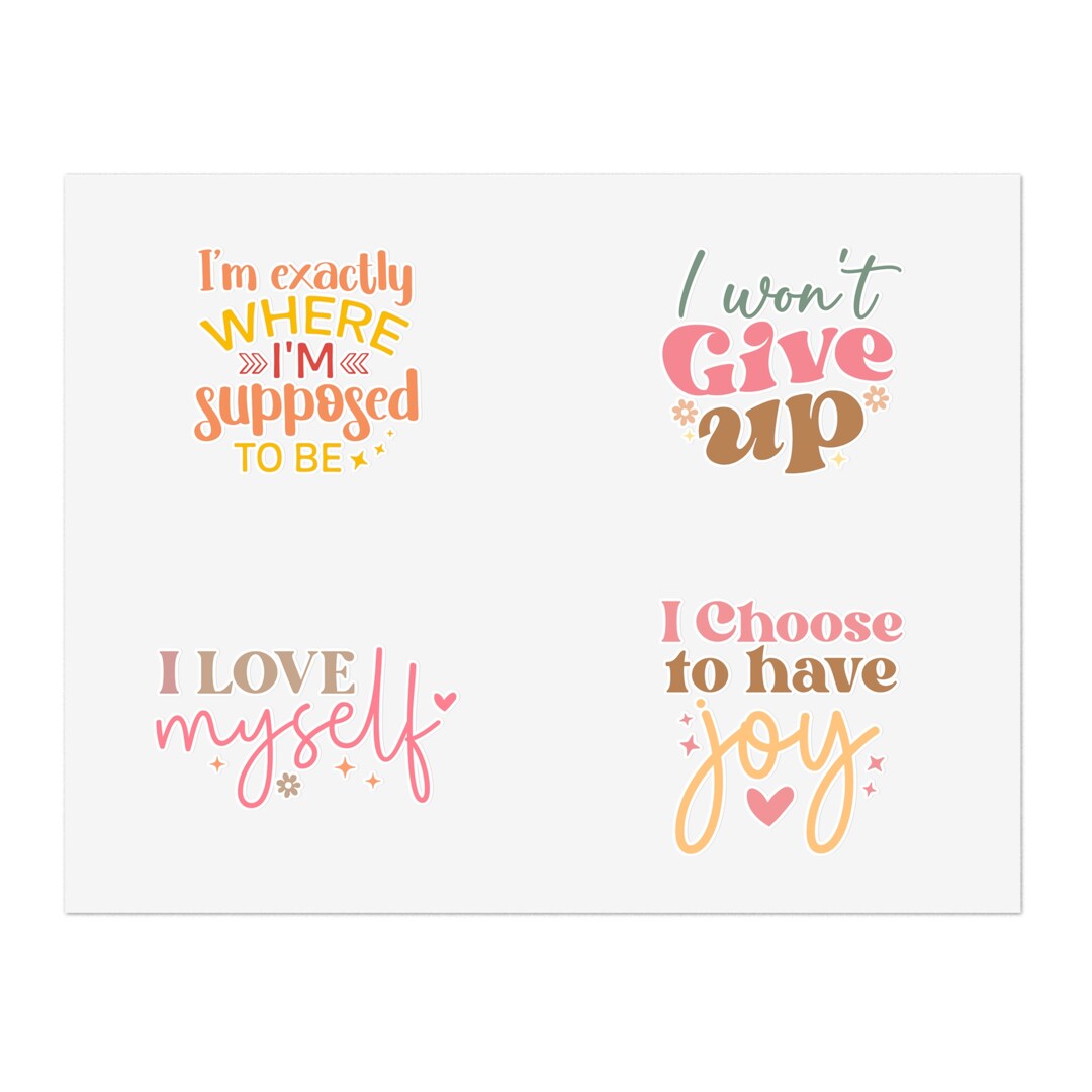 Positive Affirmation Sticker Sheet, Motivational Stickers, Inspiration ...