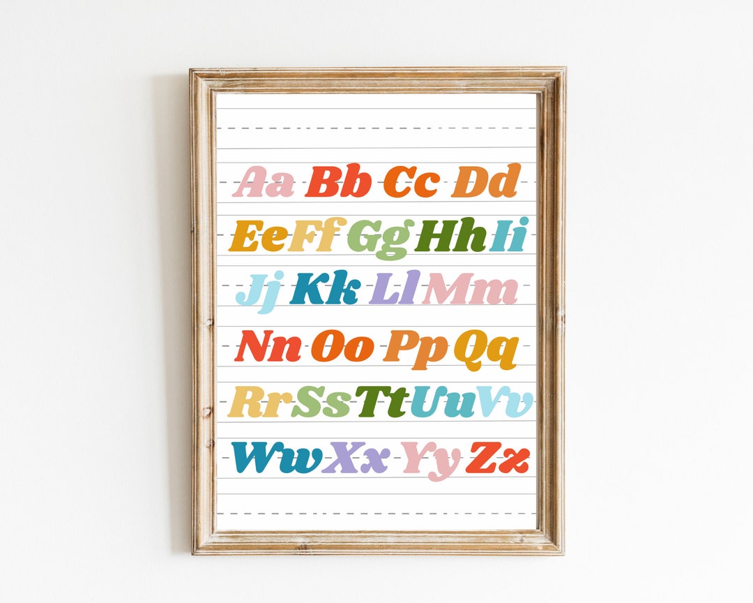 ABC Alphabet Art Print • Nursery Wall Art • Colorful Wall Art • Baby ...