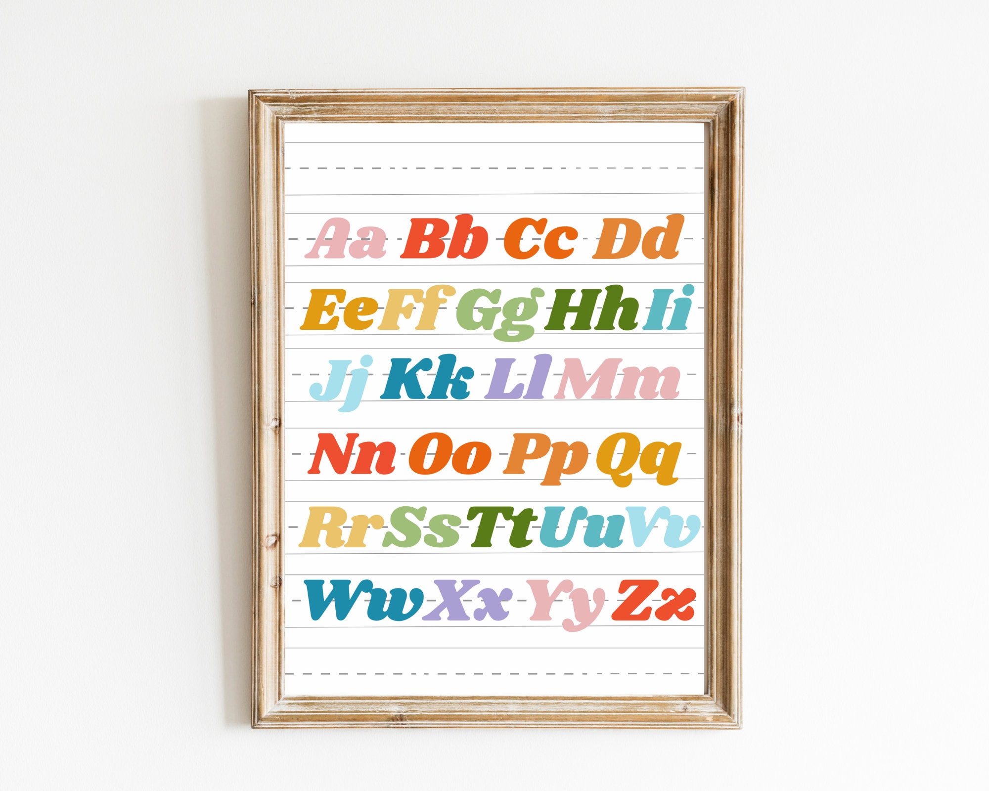 ABC Alphabet Art Print • Nursery Wall Art • Colorful Wall Art • Baby ...