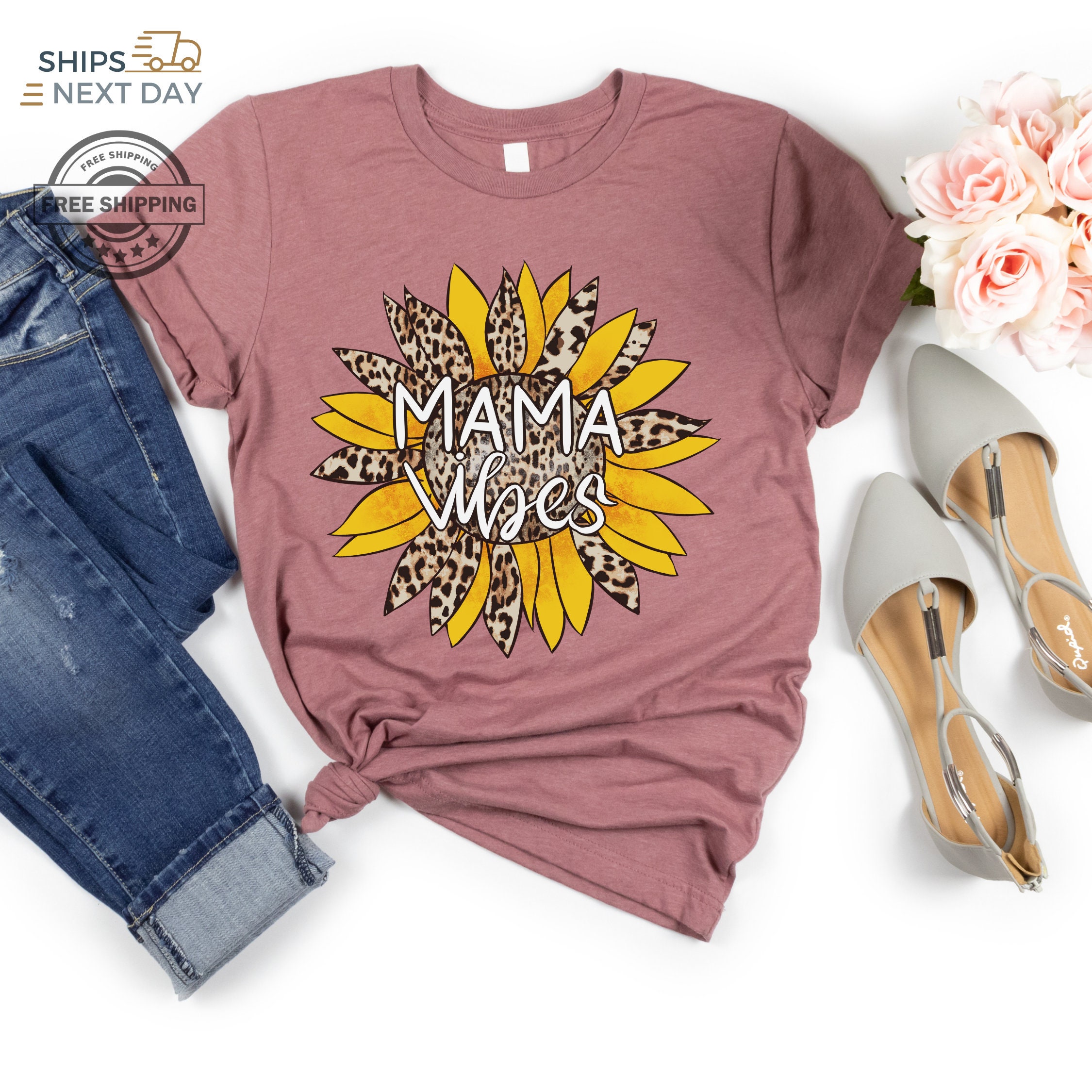Mama Sunflower, Gifts for Mom From Daughter, Mama Shirt Women, Mama ...