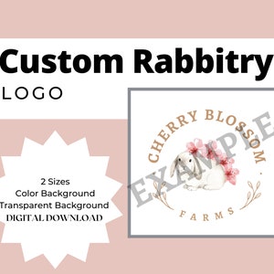 Custom Rabbitry Kit | Custom Rabbitry Logo | Editable Rabbit Pedigree ...