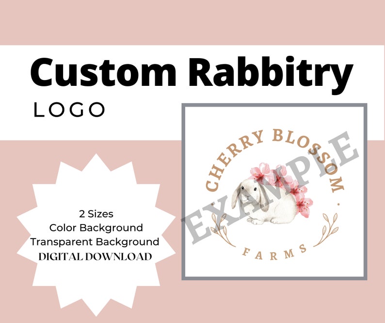 Custom Rabbitry Kit | Custom Rabbitry Logo | Editable Rabbit Pedigree ...
