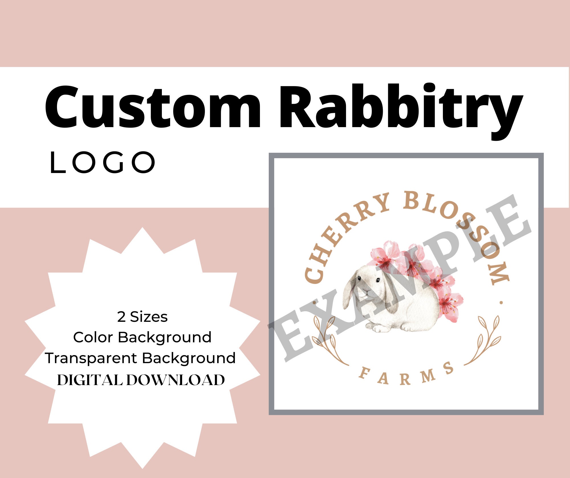Custom Rabbitry Kit | Custom Rabbitry Logo | Editable Rabbit Pedigree ...