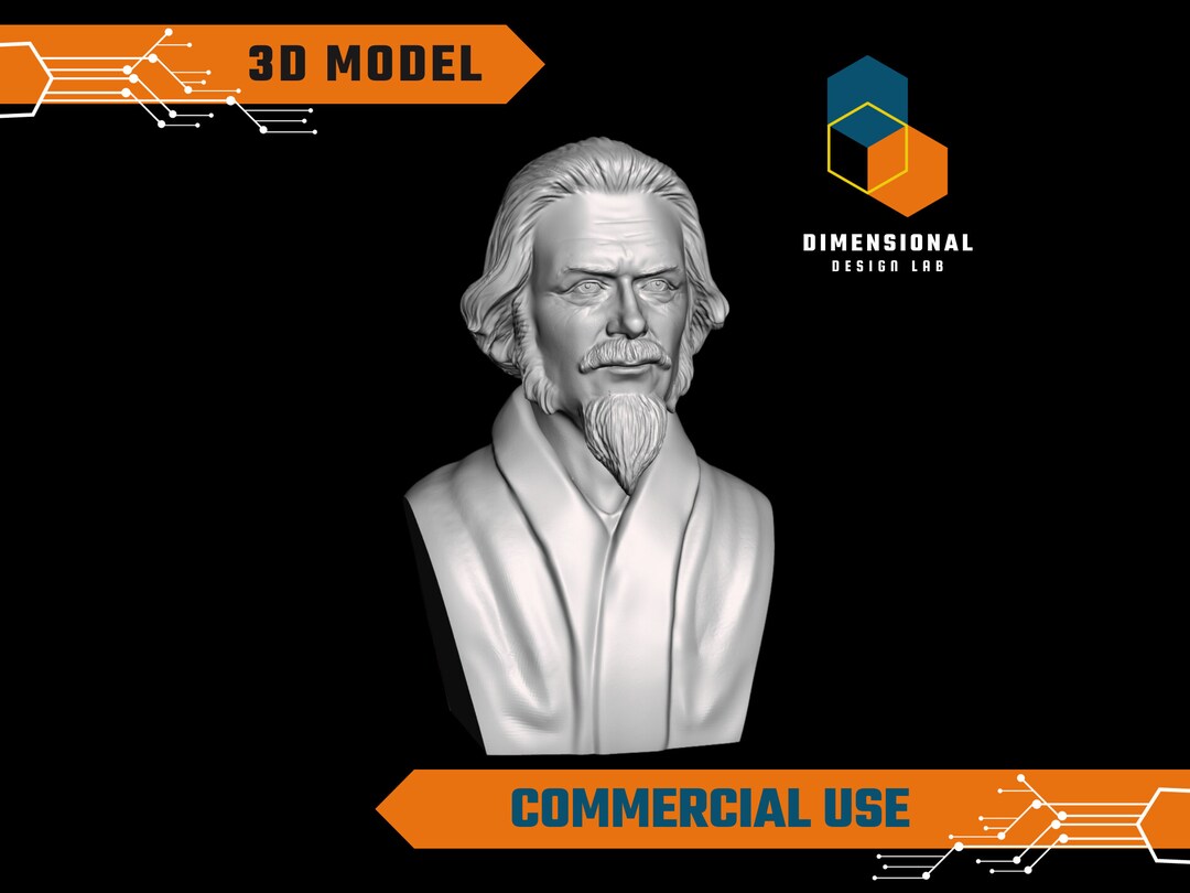 3D Model of Alan Watts - High-quality STL File for 3D Printing ...