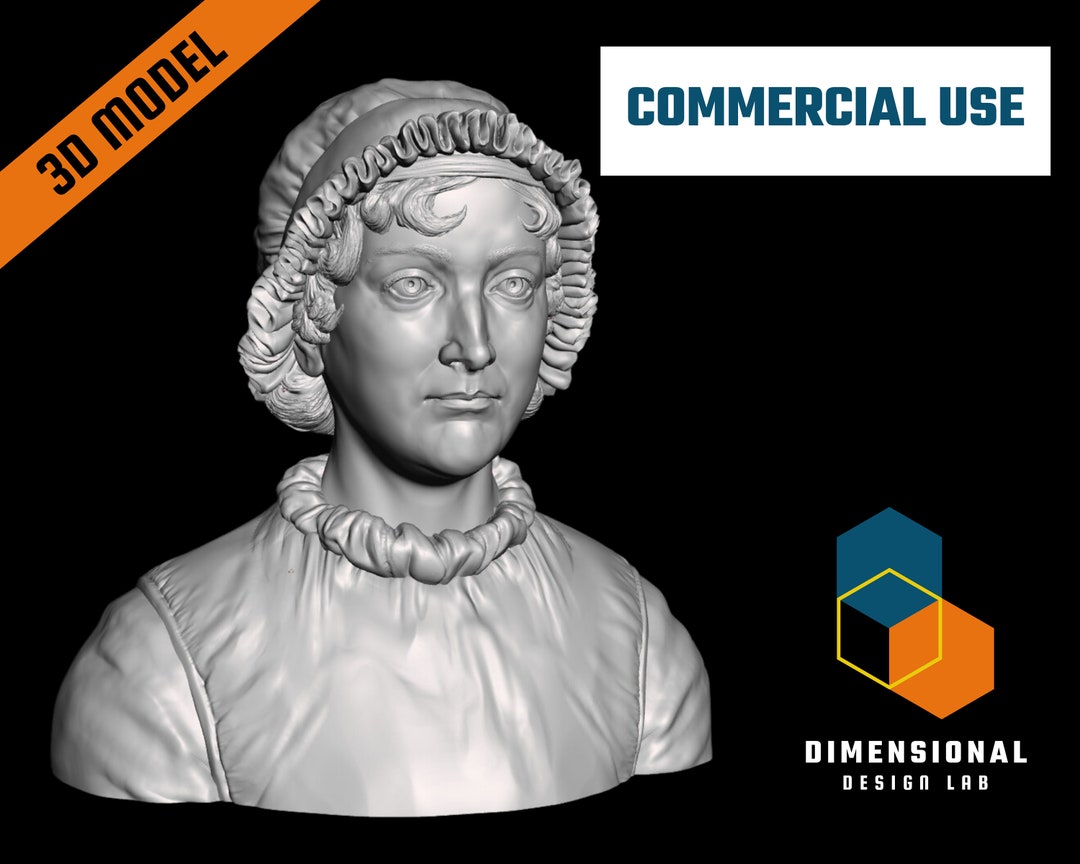 3D Model of Jane Austen High-quality STL File for 3D - Etsy