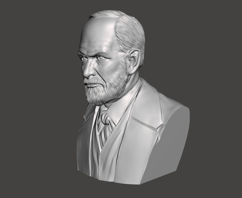 3D Model of Sigmund Freud High-quality STL File for 3D - Etsy