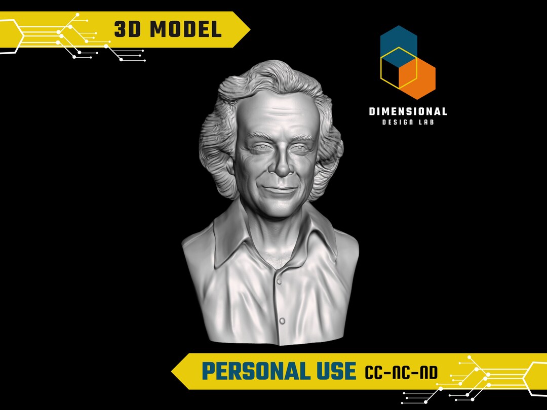 3D Model of Richard Feynman - High-quality STL File for 3D Printing ...