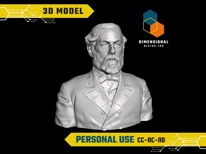 3D Model of Robert E. Lee - High-quality STL File for 3D Printing ...