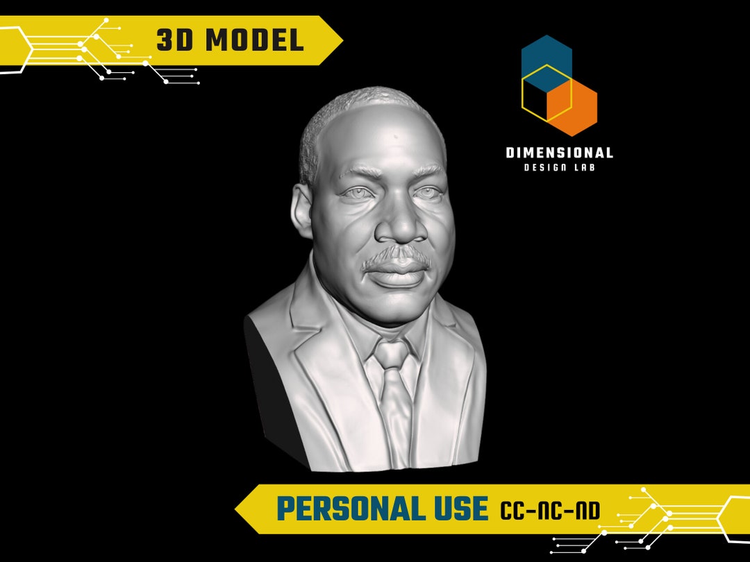 3D Model of Martin Luther King Jr. - High-quality STL File for 3D ...