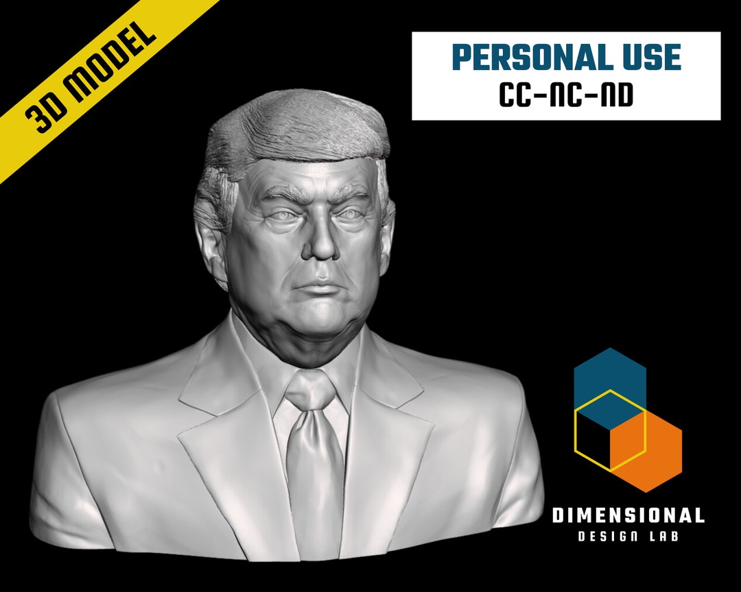 3D Model of Donald Trump High-quality STL File for 3D - Etsy