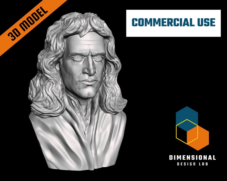 Modelo 3D de Isaac Newton Archivo STL de alta calidad para - Etsy España
