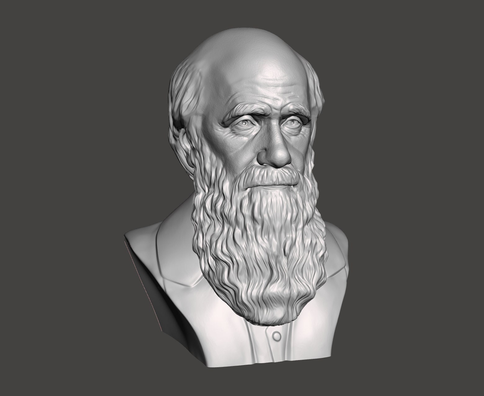 3D Model of Charles Darwin High-quality STL File for 3D - Etsy