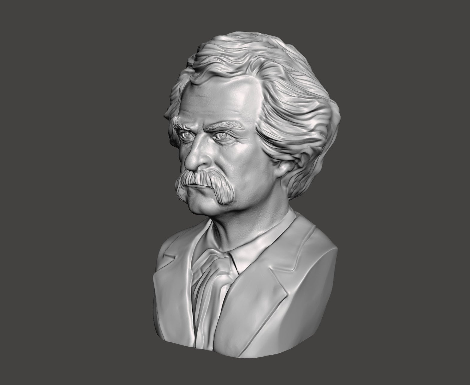3D Model of Mark Twain High-quality STL File for 3D Printing - Etsy