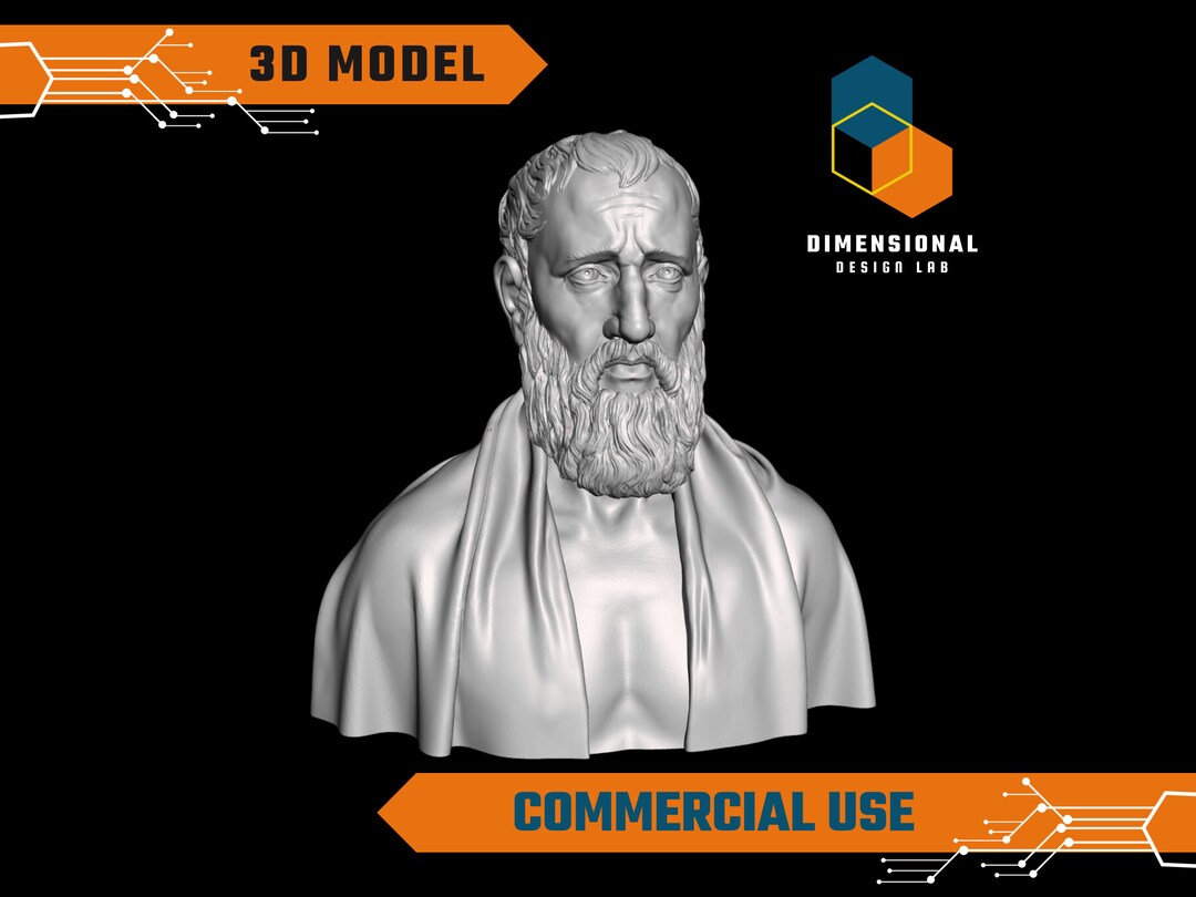 3D Model of Zeno of Citium High-quality STL File for 3D Printing ...