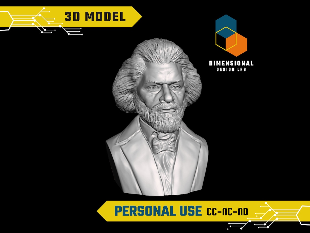 3D Model of Frederick Douglass - High-quality STL File for 3D Printing ...