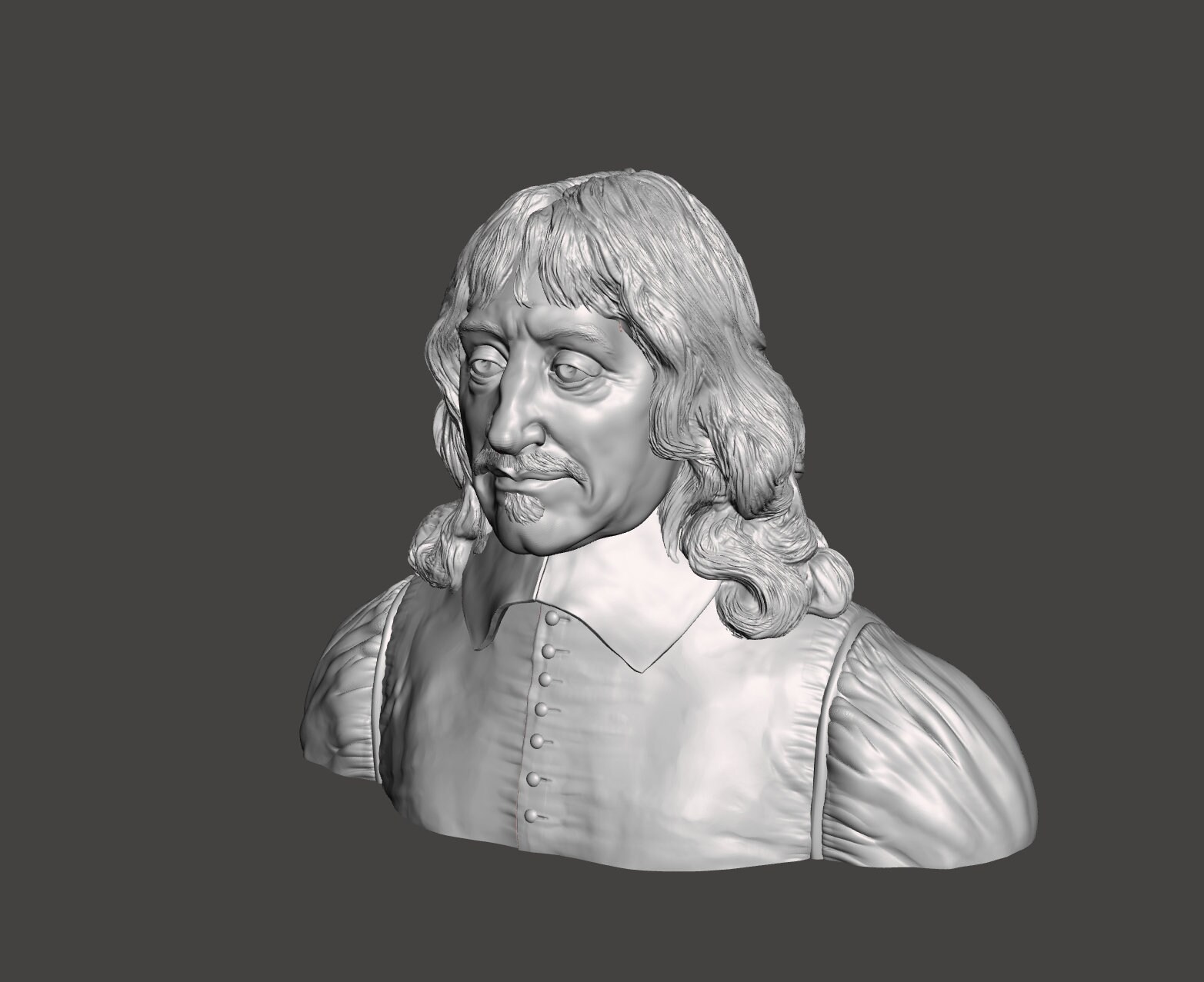 3D Model of Rene Descartes High-quality STL File for 3D - Etsy