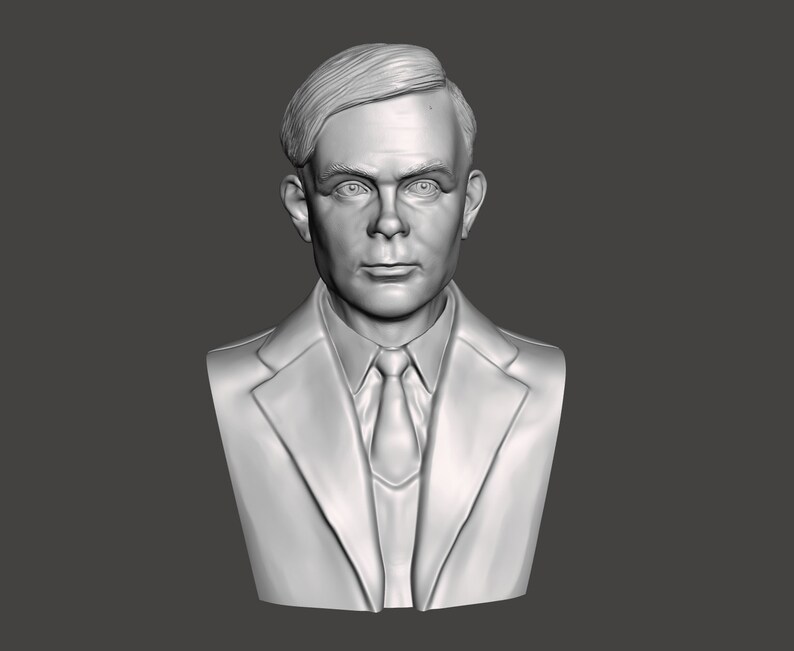 3D Model of Alan Turing High-quality STL File for (Download Now) - Etsy