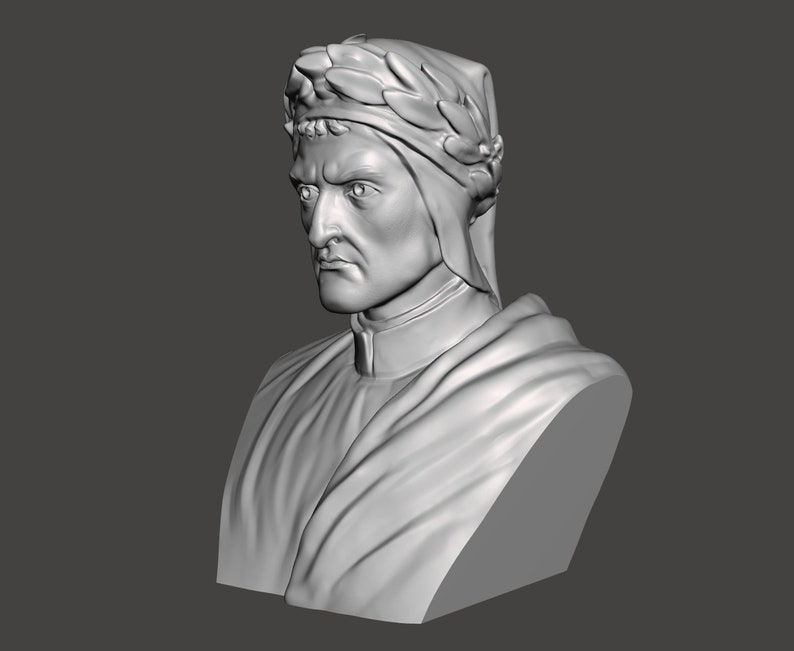 3D Model of Dante Aligheri High-quality STL File for 3D - Etsy