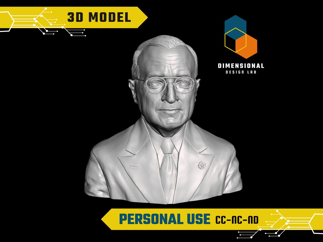 3D Model of Harry Truman - High-quality STL File for 3D Printing ...
