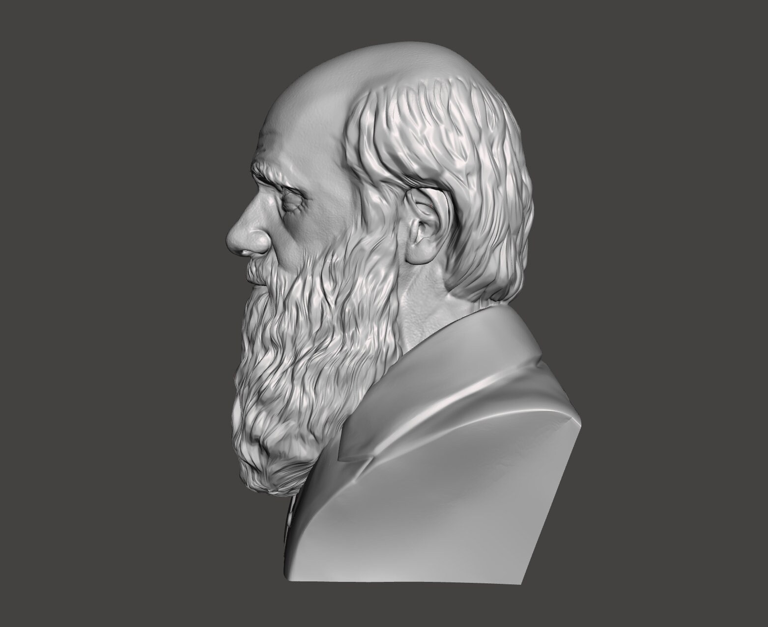 3D Model of Charles Darwin High-quality STL File for 3D - Etsy