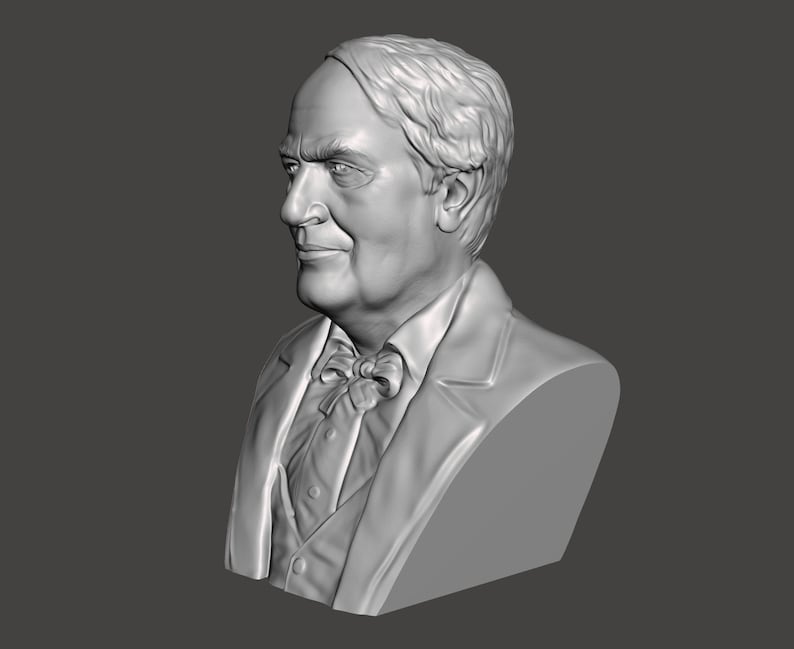 3D Model of Thomas Edison High-quality STL File for 3D - Etsy