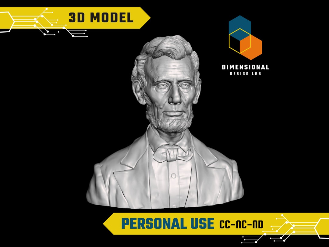3D Model of Abraham Lincoln - High-quality STL File for 3D Printing ...