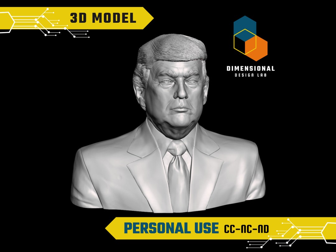 3D Model of Donald Trump - High-quality STL File for 3D Printing ...