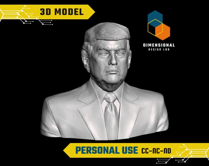 3D Model of Donald Trump - High-quality STL File for 3D Printing ...