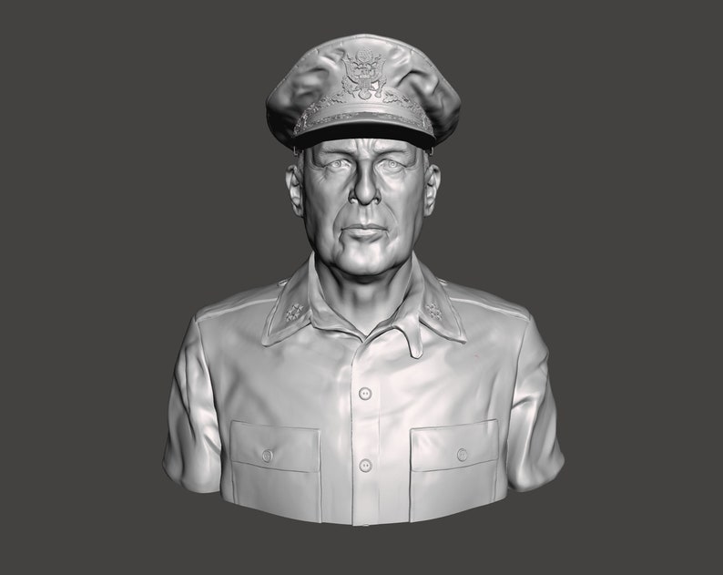 3D Model of Douglas Macarthur High-quality STL File for 3D - Etsy