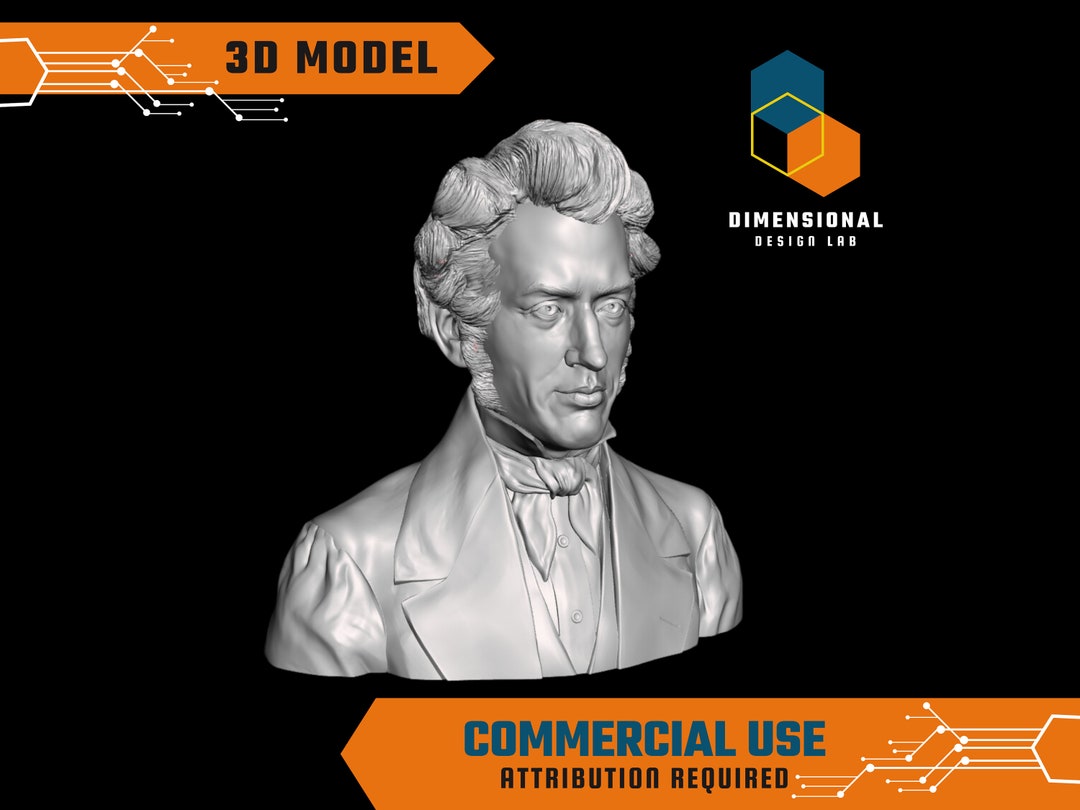 3D Model of Soren Kierkegaard High-quality STL File for 3D Printing ...