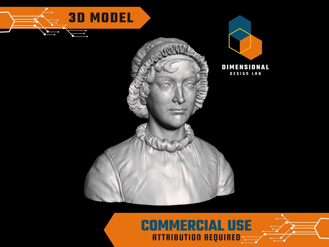 3D Model of Jane Austen - High-quality STL File for 3D Printing ...
