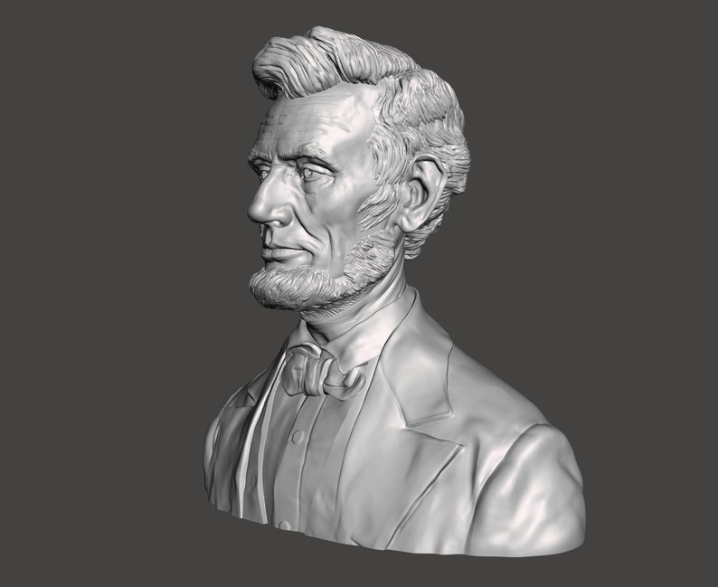 3D Model of Abraham Lincoln High-quality STL File for 3D - Etsy